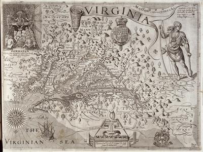 'Map of Virginia, Discovered and Described by Captain John Smith, 1606 ...