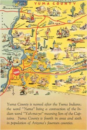 'Map of Yuma County, Arizona' Posters | AllPosters.com