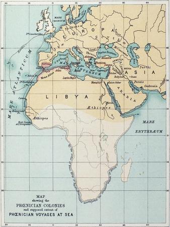 'Map: Phoenician Empire' Giclee Print | AllPosters.com