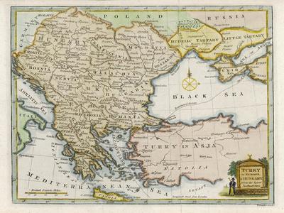'Map Showing Turkey in Europe and Its Neighbouring European States of ...