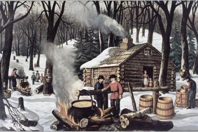 'Maple Sugaring' Giclee Print - Currier & Ives | AllPosters.com