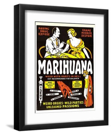 'Marihuana, (aka Marihuana, the Weed with Roots in Hell!), 1936' Print ...