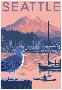 'Marina And Rainier At Sunset - Seattle, Washington' Posters ...