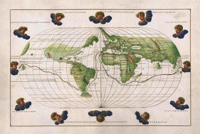 'Marine Atlas, Circumnavigation of the Earth, 1544' Giclee Print ...