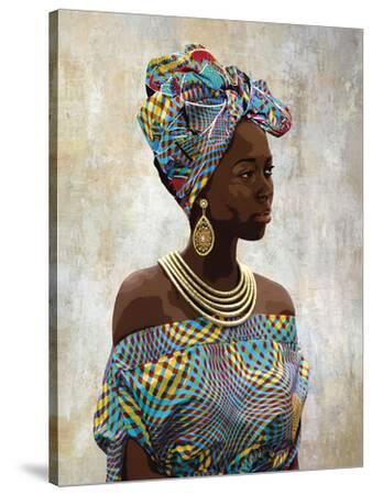 'Chic Portrait - Asha' Stretched Canvas Print - Mark Chandon ...