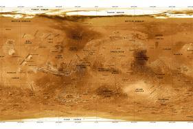 'Mars Topographical Map, Satellite Image' Photographic Print - Detlev ...