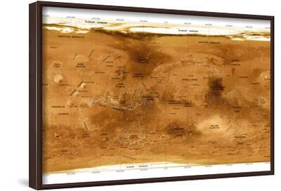 'Mars Topographical Map, Satellite Image' Photographic Print - Detlev ...