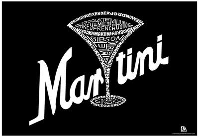 'Martini Types Text Poster' Posters | AllPosters.com
