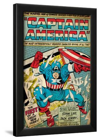 'Marvel Comics Retro: Captain America Comic Panel; Smashing through ...