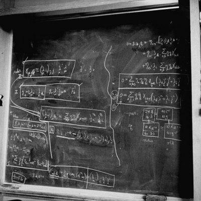 'Mathematical Equations on Blackboard in Study Belonging to Albert ...