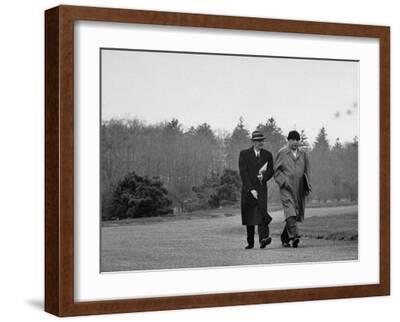 'Mathematicians Albert Einstein and Kurt Godel Taking a Walk' Premium ...