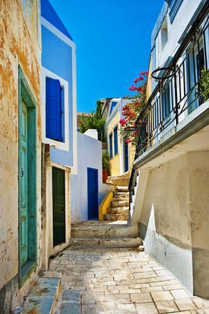 Pretty Colored Streets of Greek Islands Photographic Print - Maugli-l ...