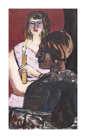Quappi and Indian Premium Giclee Print - Max Beckmann | AllPosters.com