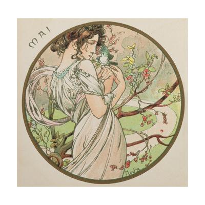 'May, 1899 (Detail)' Giclee Print - Alphonse Mucha | AllPosters.com