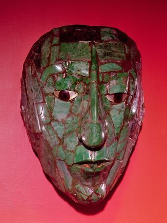 'Mosaic Mask, from Palenque, Chiapas' Giclee Print - Mayan | AllPosters.com