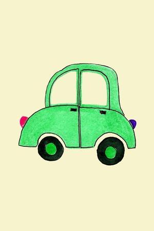 Green car yellow Prints - Meagan Peacock | AllPosters.com