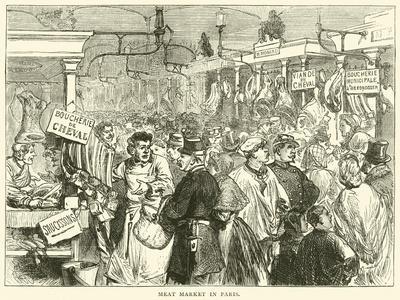'Meat Market in Paris, October 1870' Giclee Print | AllPosters.com