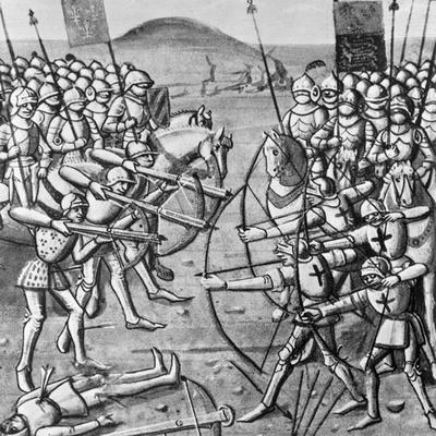 Medieval Illustration of the Battle of Crecy Giclee Print | AllPosters.com