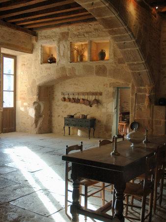 'Medieval Kitchen, Chateau de Pierreclos, Burgundy, France ...