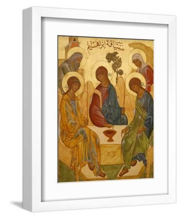 'Melkite Icon of Abraham's Trinity, Nazareth, Galilee, Israel, Middle ...