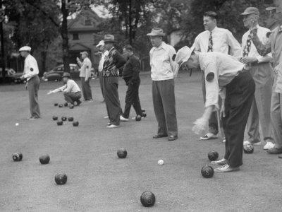 'Members of St. Mary's Society Club Play the Italian Game of Bocce on ...