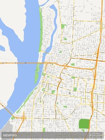 'Memphis, United States of America Map' Print | AllPosters.com