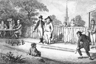 'Men Playing Skittles' Giclee Print | AllPosters.com