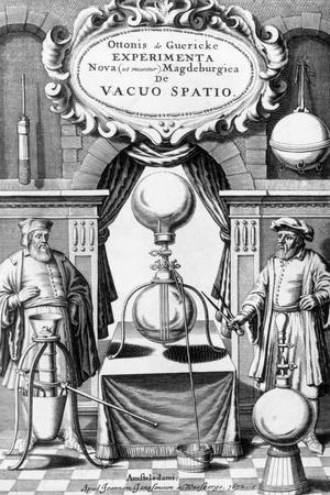 Men Standing W/Magdeburg Hemisphere Giclee Print | AllPosters.com