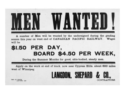 'Men Wanted!' Premium Giclee Print | AllPosters.com