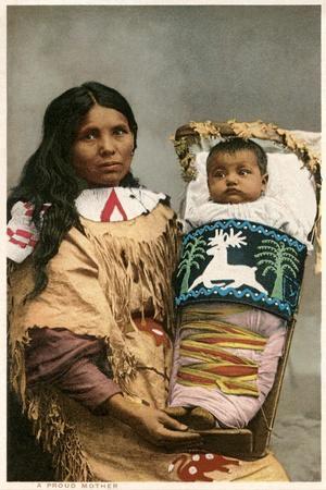 'Menominee Indian Woman with Papoose' Prints | AllPosters.com