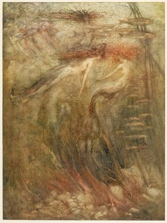 'Mermaid' Photographic Print - Arthur Rackham | AllPosters.com
