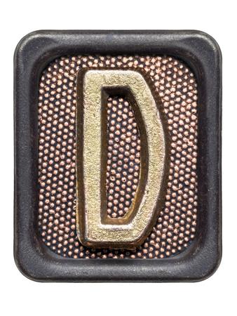 'Metal Button Alphabet Letter D' Print - donatas1205 | AllPosters.com