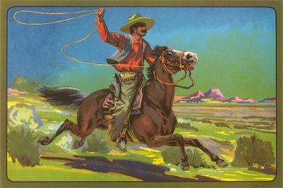 'Mexican Vaquero with Lasso' Print | AllPosters.com