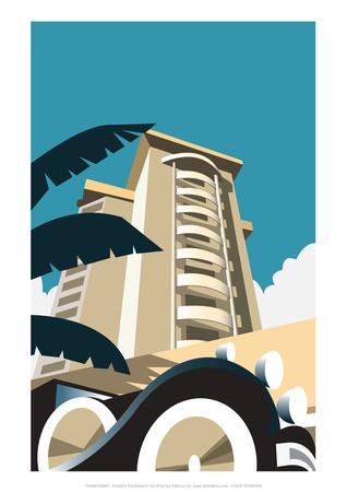 'Miami Blank - Dave Thompson Contemporary Travel Print' Giclee Print ...
