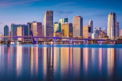 'Miami, Florida, USA downtown skyline at dawn' Photo | AllPosters.com