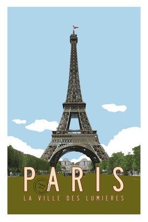 'Paris Travel Poster' Giclee Print - Michael Jon Watt | AllPosters.com