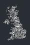 'Great Britain UK City Text Map' Prints - Michael Tompsett | AllPosters.com