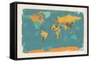 'Retro Political Map of the World' Posters - Michael Tompsett ...