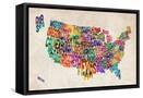 'United States Text Map' Poster - Michael Tompsett | AllPosters.com
