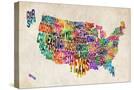 'United States Text Map' Poster - Michael Tompsett | AllPosters.com