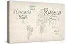 'Writing Text Map of the World Map' Prints - Michael Tompsett ...