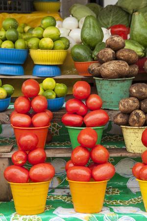 'Local Fruit and Vegetables at a Market in San Juan Chamula, Mexico ...