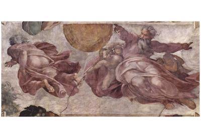 'Michelangelo Buonarroti (Ceiling fresco of Creation in the Sistine ...