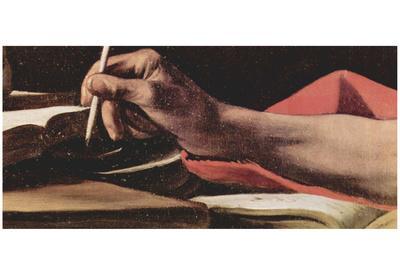 'Michelangelo Caravaggio (St. Jerome in writing, detail) Art Poster ...