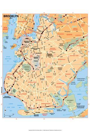 'Michelin Official Brooklyn Map Art Print Poster' Poster | AllPosters.com