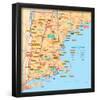 'Michelin Official New England Map Art Print Poster' Posters ...