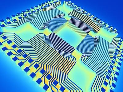 'Microprocessor Chip, Computer Artwork' Photographic Print - PASIEKA ...