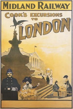 'Midland Railway - London Vintage Poster' Prints - Lantern Press ...