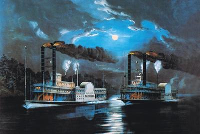 'Midnight Race' Posters - Currier & Ives | AllPosters.com