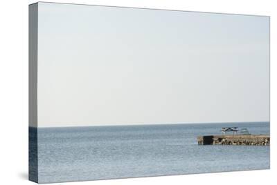 'Jetty Bench' Stretched Canvas Print - Mike Toy | AllPosters.com